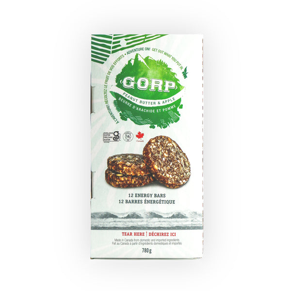 Peanut Butter & Apple - GORP Clean Energy Bars - Box of 12 - GORP World